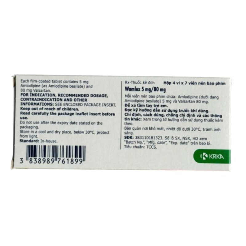 Wamlox – Hạ huyết áp hiệu quả với Amlodipin & Valsartan
